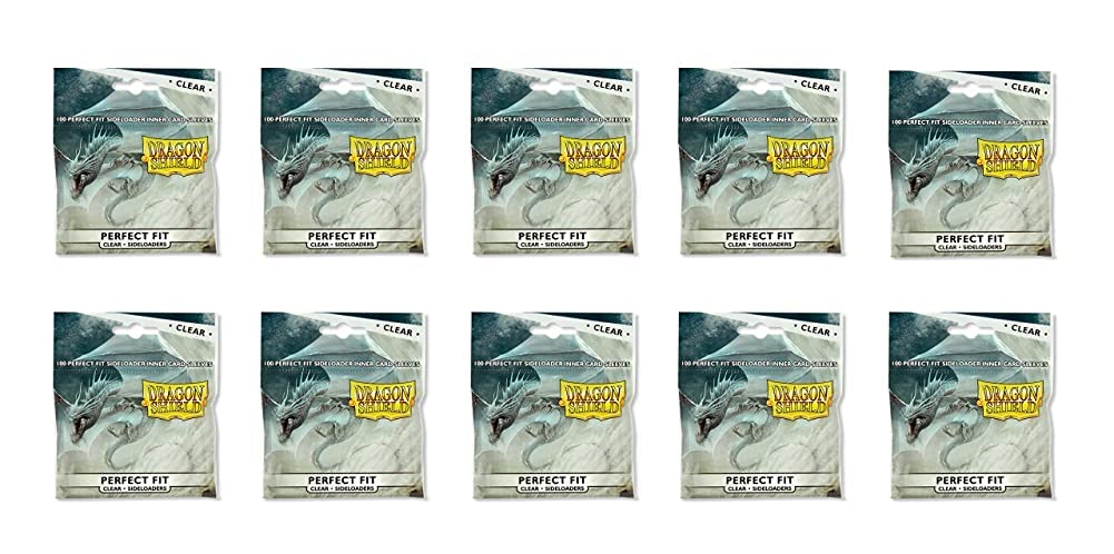 Dragon Shield 100 Standard Size Sideloader Clear Perfet Fit Sleeves (10 Packs)