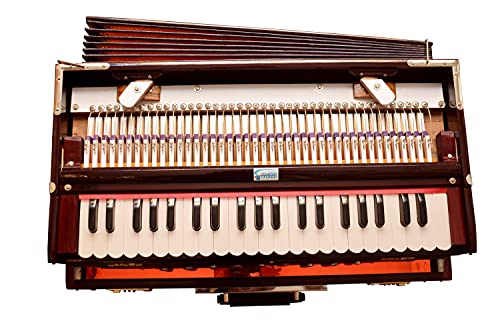 Non Scale Changer Harmonium LYDNSC-1 Concert Folding Auto Push Mohonlal Delux Double Reed 9Stopper 3 1/2 Octaves Burma Teak Wood Brass Work 7 Part Blow With Padding Bag buy only from LYDIAN