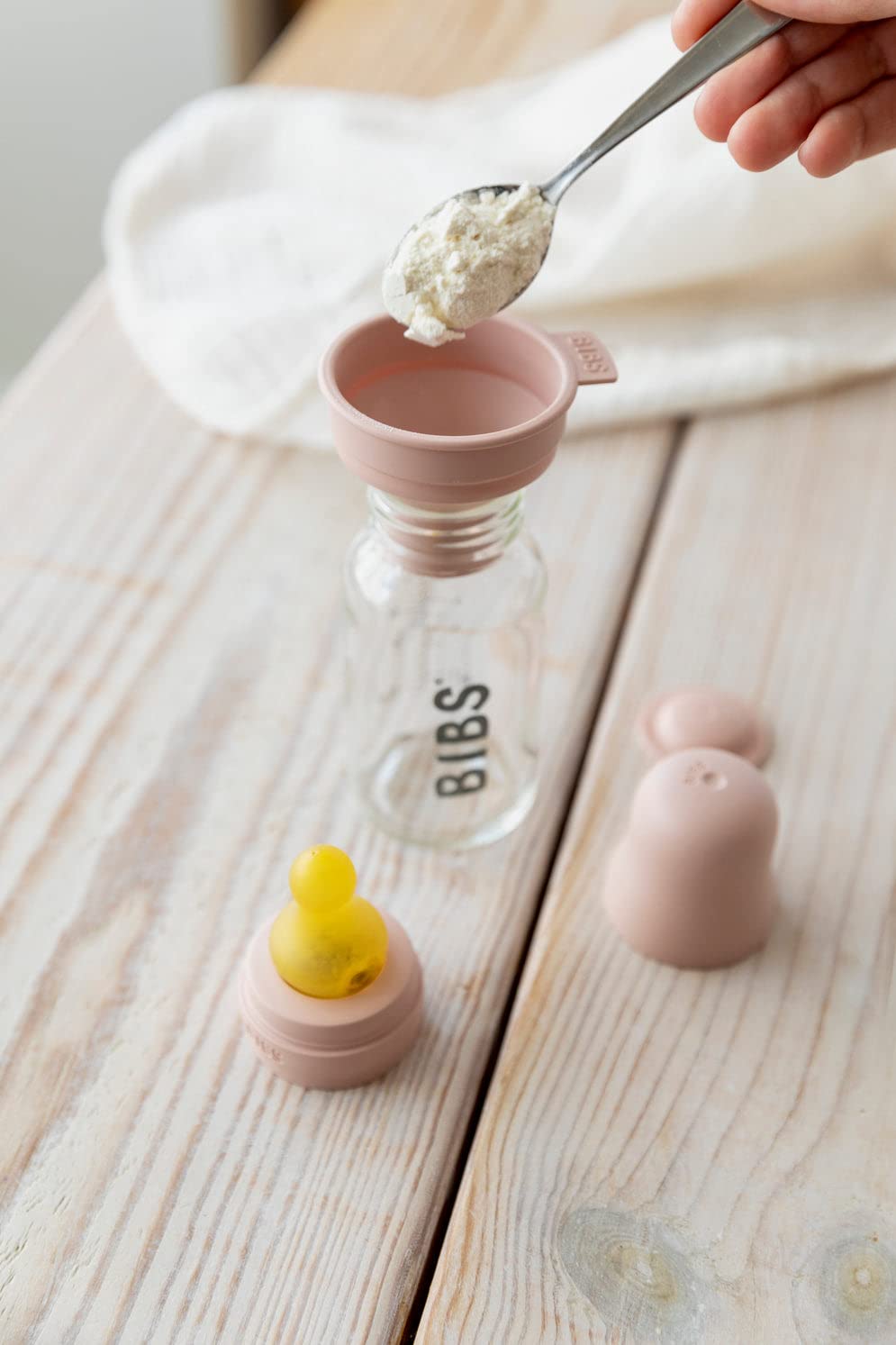 BIBS Glass Bottle - Part of Set. Mix and Match with BIBS Colorful Bottle Kits., 110 ml, Single Glass Bottle