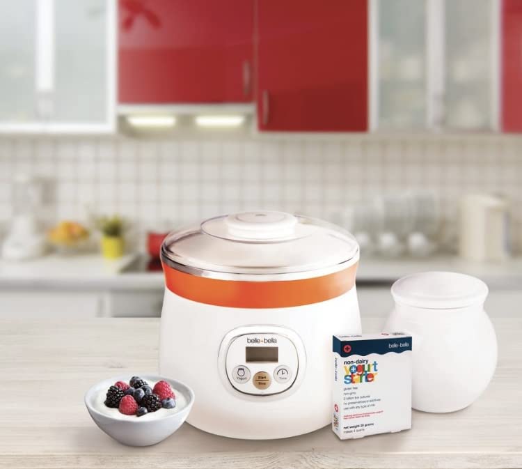 Automatic Yogurt Maker with Free Bonus | Includes one five gram non-dairy yogurt starter | Will make vegan yogurt, Greek yogurt, non-dairy yogurt, plant base yogurt, and dairy yogurt