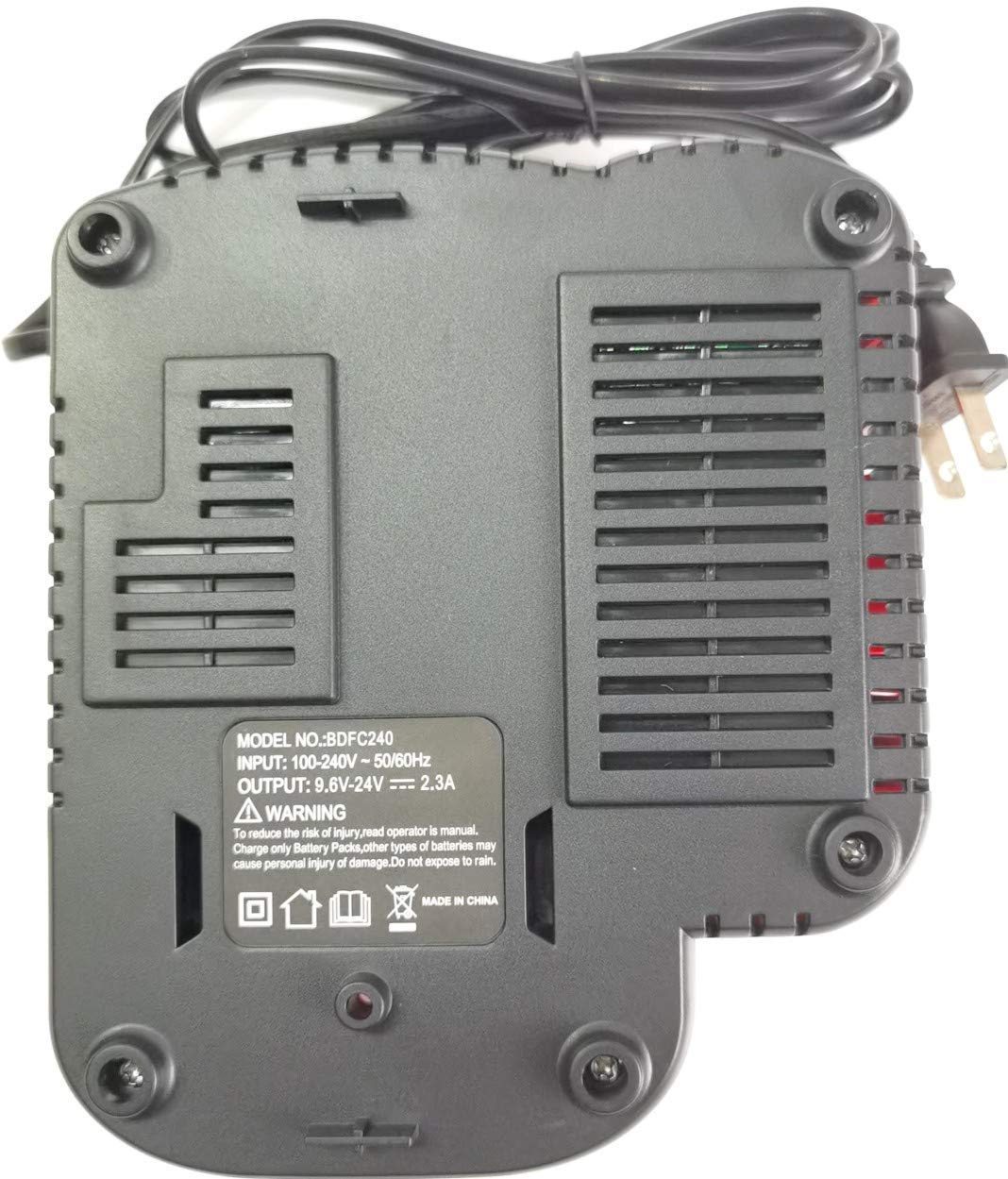 ANOITD BDFC240 BDCCN24 Multi-Volt Battery Charger for Black+Decker FSMVC 18V 14.4V 12V 9.6V 24V NiCD&NiMH Battery Black & Decker Firestorm HPB24 HPB18 A1718 FS18FL HPB14 HPB12