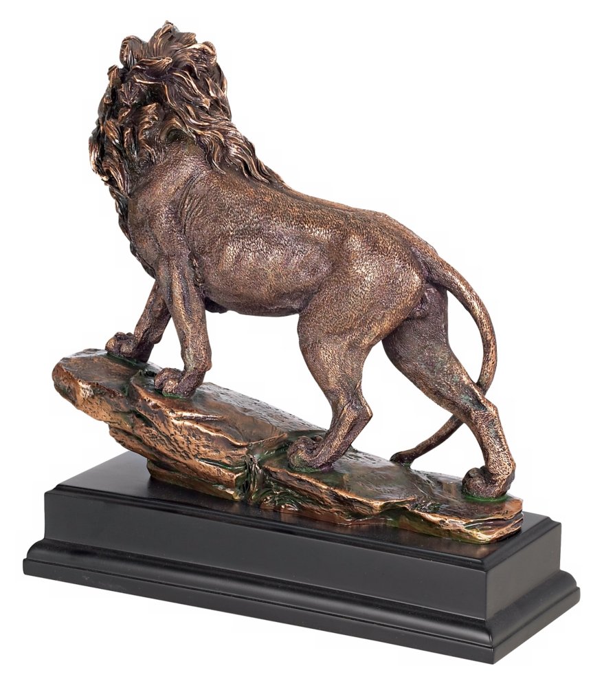 Kensington Hill Regal Lion 11" High Sculpture in a Bronze Finish