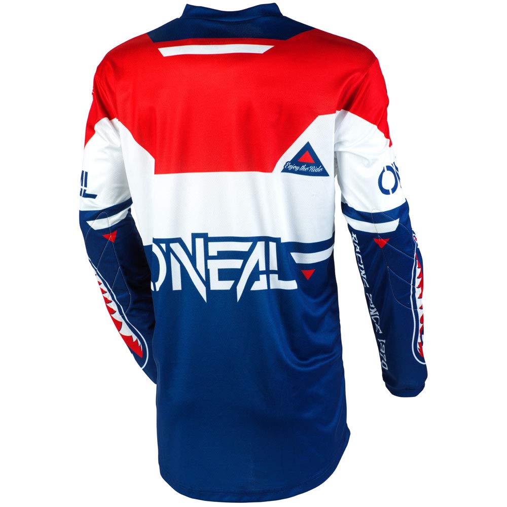 MX Outfit O'Neal Element Warhawk Blue/Red Kids/Youth (12/14 (26)/Large) Protective Pants Jersey bundle motocross dirt bike set