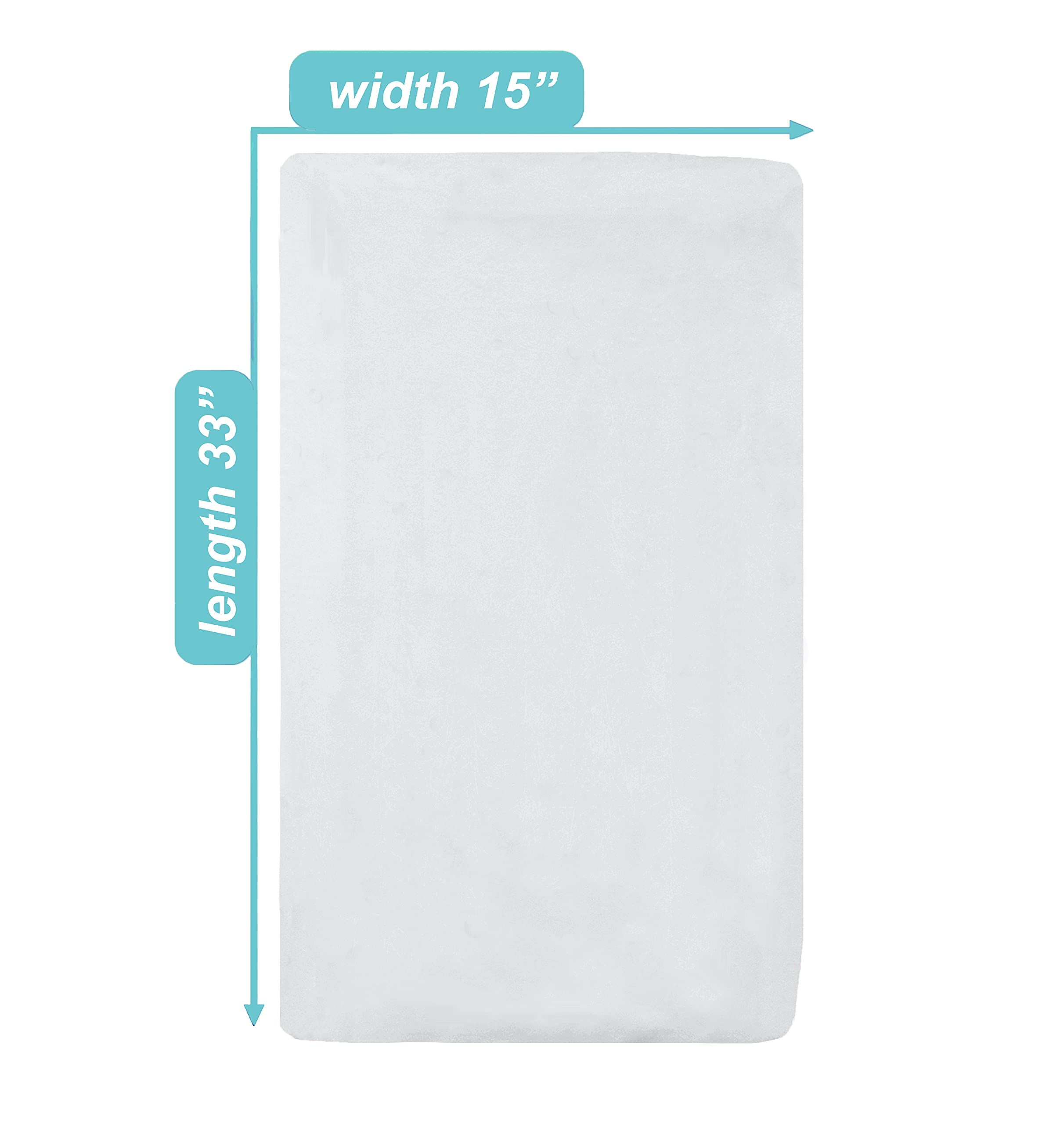 TL Care 15" x 33" Fitted Bassinet Sheet, Heavenly Soft Chenille, White, for Boys and Girls