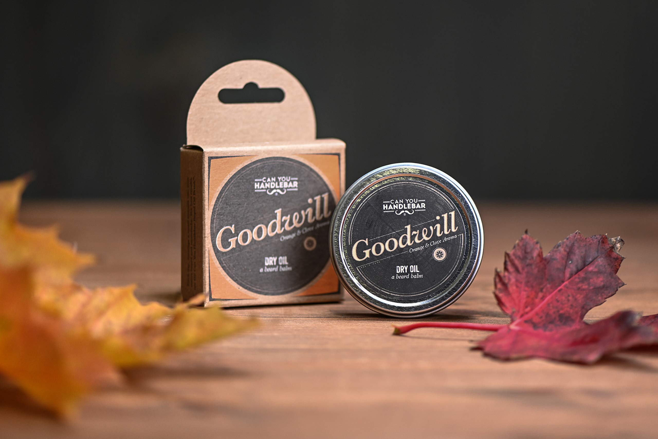 Beard Brush and Balm Set | Beard Balm Orange and Clove Scent (Goodwill) | Includes a Can You Handlebar Beard Oil Brush® (Beard Balm Applicator) & 2 Oz. Beard Balm | Made in the USA
