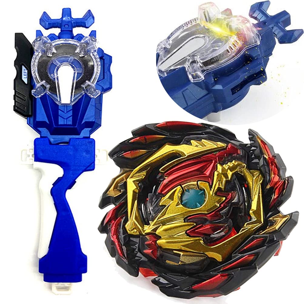 Mopogool Left Right Sparking Launcher Bey Burst Evolution Turbo Blade Battling Tops String Launcher Grip Booster B-145 DX Starter Venom Diabolos.Vn.Bl Starter Set Gaming Top Spinning Toy for Boys
