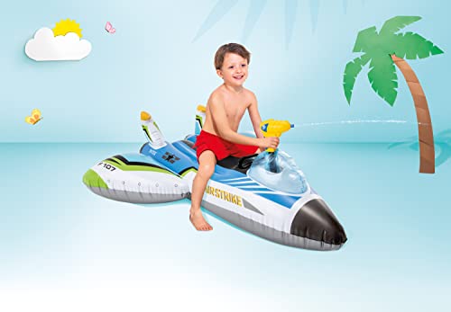 INTEX Water Gun Plane Inflatable Pool Float: Pool Toy for Kids – Includes Toy Water Gun – 88lb Weight Capacity – 46" x 46" – Color May Vary