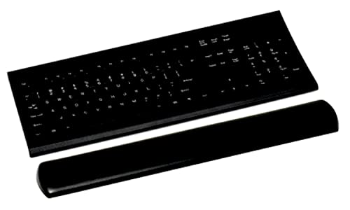 Keyboard Wrist Rest Gel Black Leatherette Kp200le