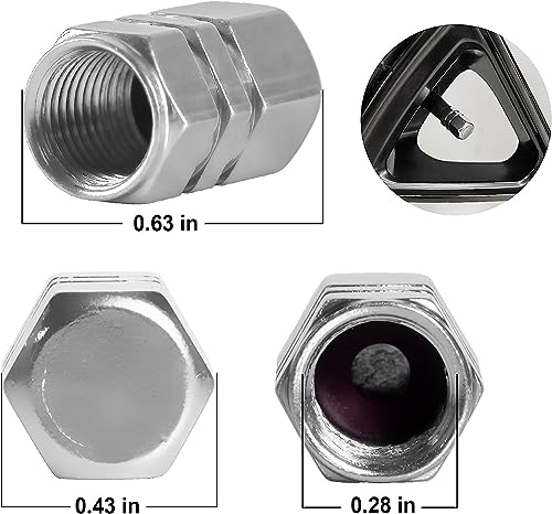 Car Tire tire Valve Cap Valve stem Cover, 12PCS Valve stem Cap,for Automobiles, SUV, Motorcycles, Bicycles, and Trucks, Universal tire Valve stem Cap (Silvery)