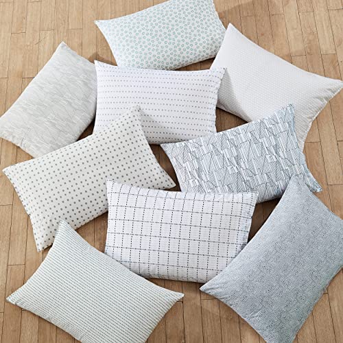 City Scene - Queen Sheets, Cotton Percale Bedding, Crisp & Cooling Home Decor (Radius Charcoal, Queen)