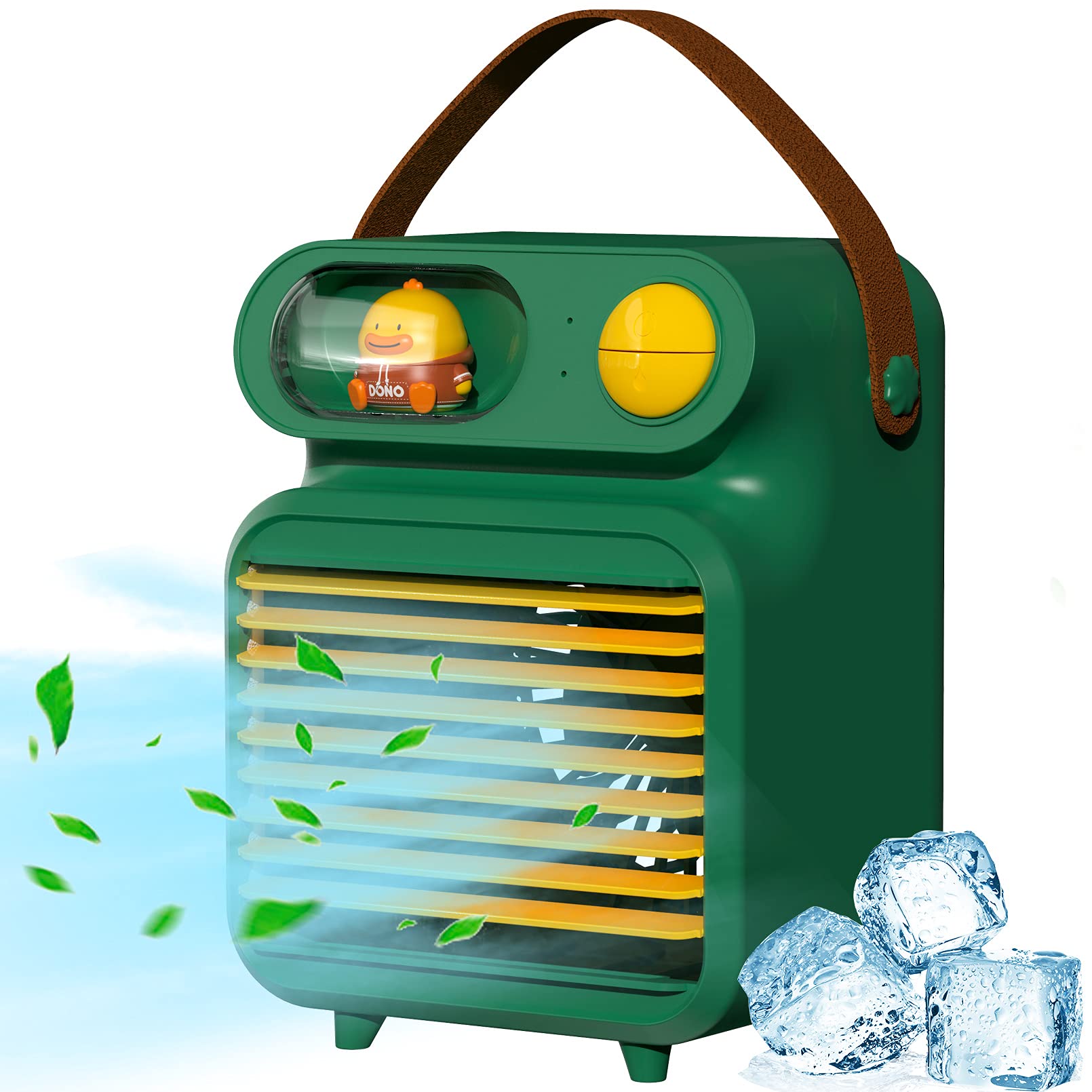 Portable Air Conditioner Fan, CEENFFO Personal Air Cooler 3-in-1 Mini Conditioner 3 Wind Speed, 3 Colors Desktop Air Conditioner with Handle for Home/Office/ Room/Outdoor