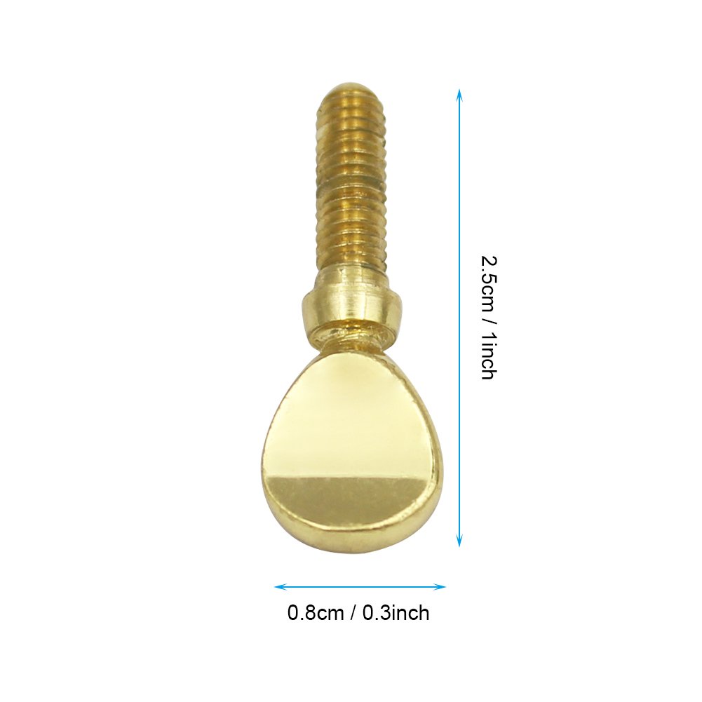 Durable Copper Sax Neck Tightening Screw Saxophone Replacement Parts Copper Attachment Neck Receiver Tightening Attach Screw For Sax Golden Instrument Accessory Saxophone Neck Screw Saxophone Scre