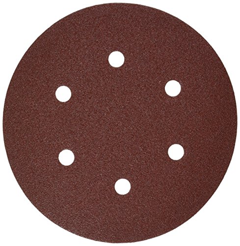 BOSCH SR6R080 5-Piece 80 Grit 6 In. 6 Hole Hook-And-Loop Sanding Discs
