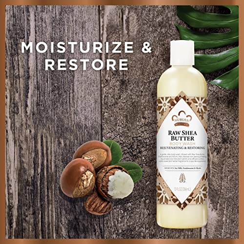 Nubian Heritage Body Wash Raw Shea Butter for Dry Skin Paraben Free Body Wash, 13 oz