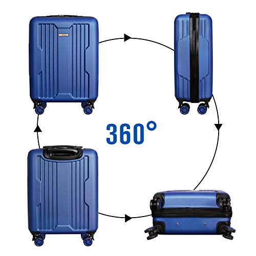 DON PEREGRINO Carry on Luggage 22x14x9 Airline Approved Suitcase with TSA Lock & USB Charger, Hardside Carry on Suitcase with 4 Double Wheels, 5.7lb Lightweight Maletas de Viaje