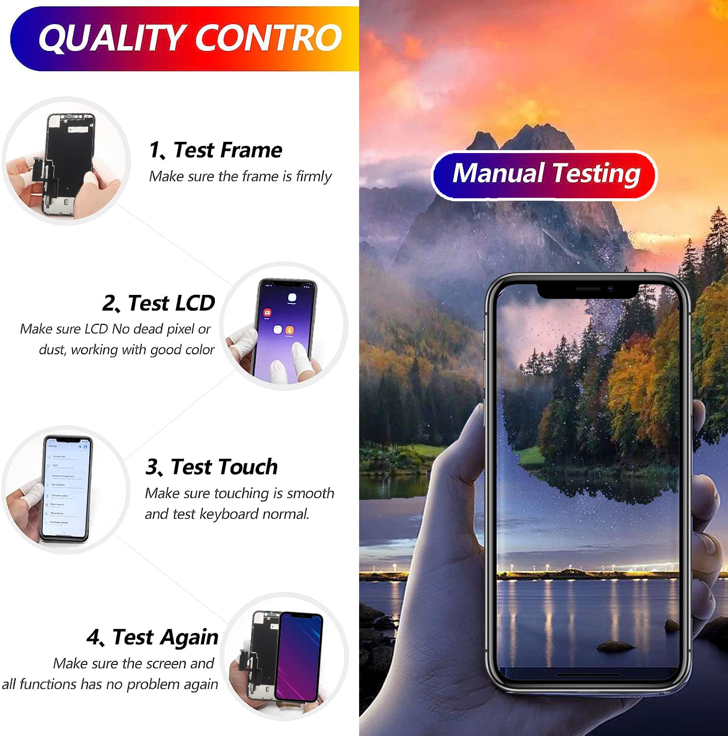 for iPhone 11 pro max LCD Screen Replacement 6.5“ (A2161,A2220,A2218,with face ID and 3D Touch Screen Display digitizer Frame Assembly Full Repair Kit with Repair Tools+Screen Protector