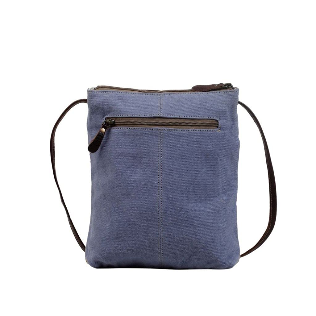 Myra Bag Flaming Small & Cross-Body Bag Upcycled Cotton & Cowhide Leather S-3068