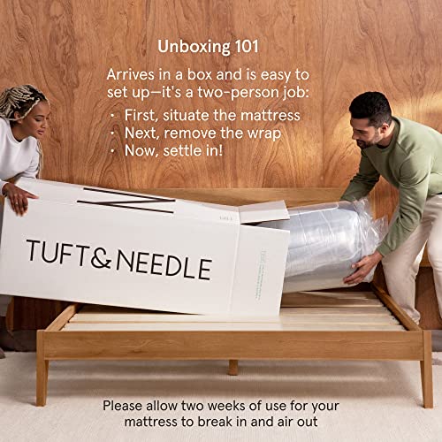 Tuft & Needle 2023 Mint Hybrid Medium Plush Twin Size Mattress in a Box, Cooling Adaptive Foam, Pocketed Coil Support, 100 Night Trial, Fiberglass Free, CertiPUR-US, 10-Year Limited Warranty