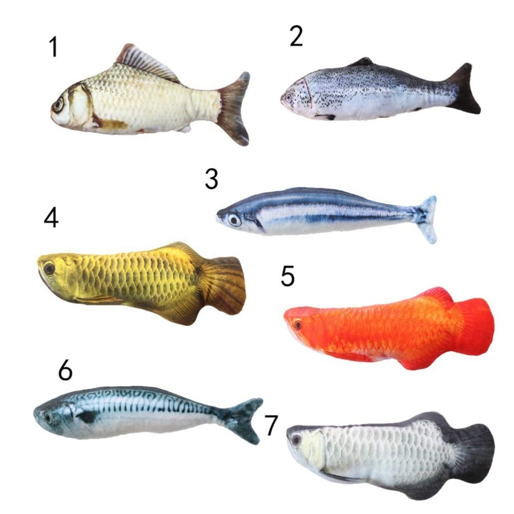 Toyvian Plush Fish Soft Fish Toy for Cat, Mini Fish Pillow Cat Stuffed Fish Carp Plush Pillow 3D Soft Fish, Mini Realistic Fish Pillow Simulation Fish Plush Toy Pet Toy