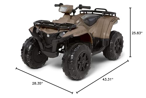 Kid Trax Yamaha ATV Toddler/Kids Electric Ride On Toy, 12 Volt, 3-7 yrs Old, Max Weight 88 lbs, Single or Double Riders, MP3 Player Input, Kodiak Tan