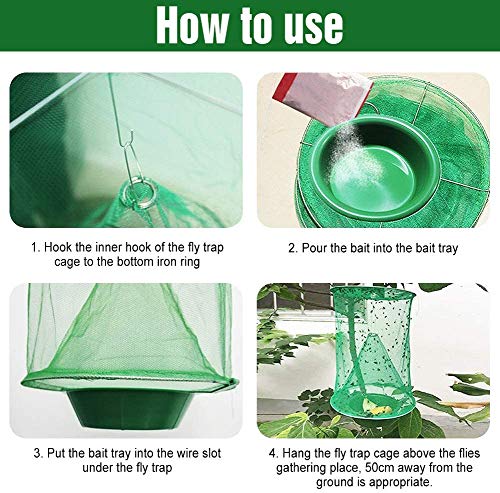 Ckyuna 8 Pack Fly Trap Garden Ranch Orchard Trap,Ranch Fly Trap Flay Catcher, The Most Effective Trap Ever Made with Pots Flay Catcher New Fly Red Drosophila