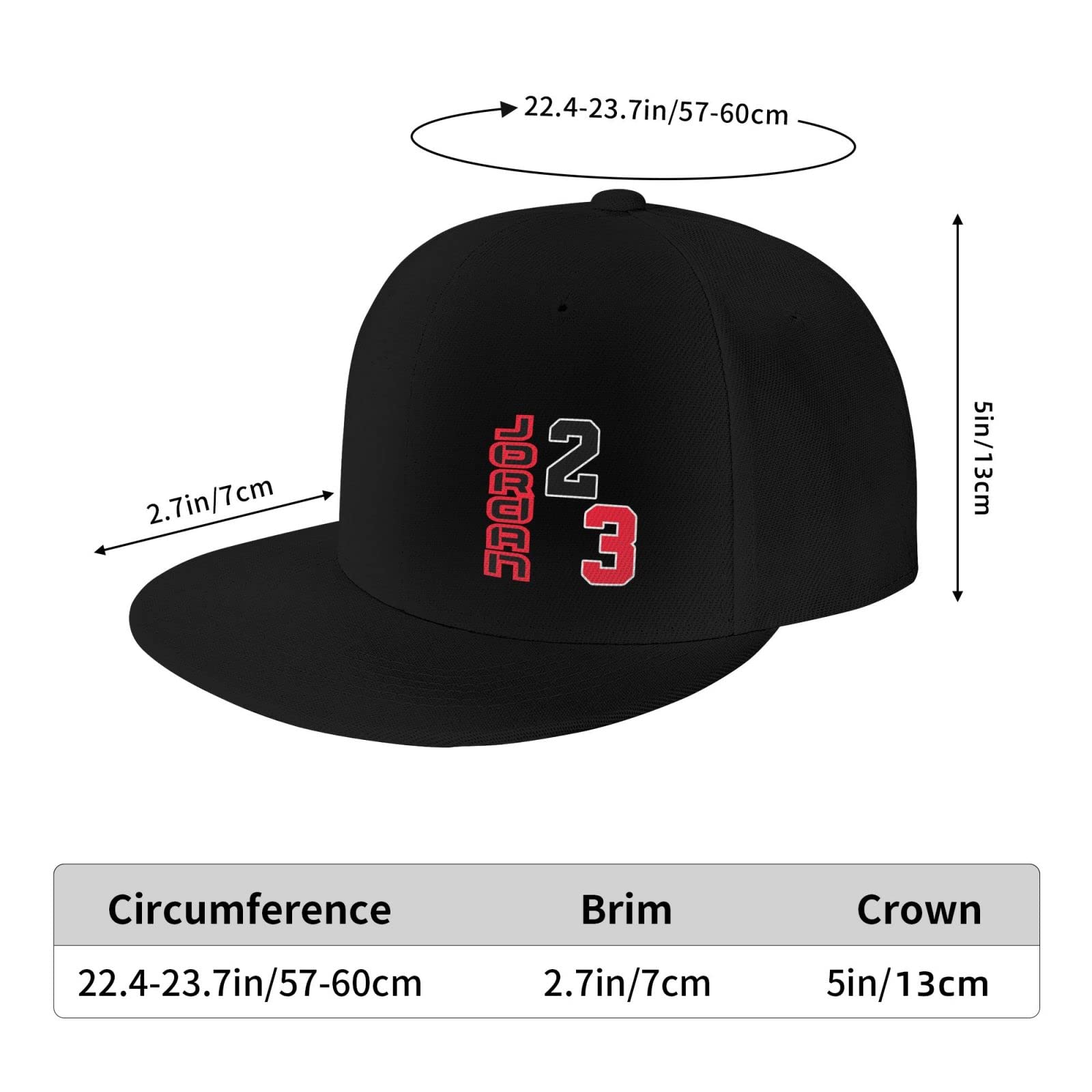 Basketball Jordan Fans Adult Snapback Hats for Men Women, Adjustable Flat Bill Baseball Cap, Advanced Trucker Fitted Cap Black