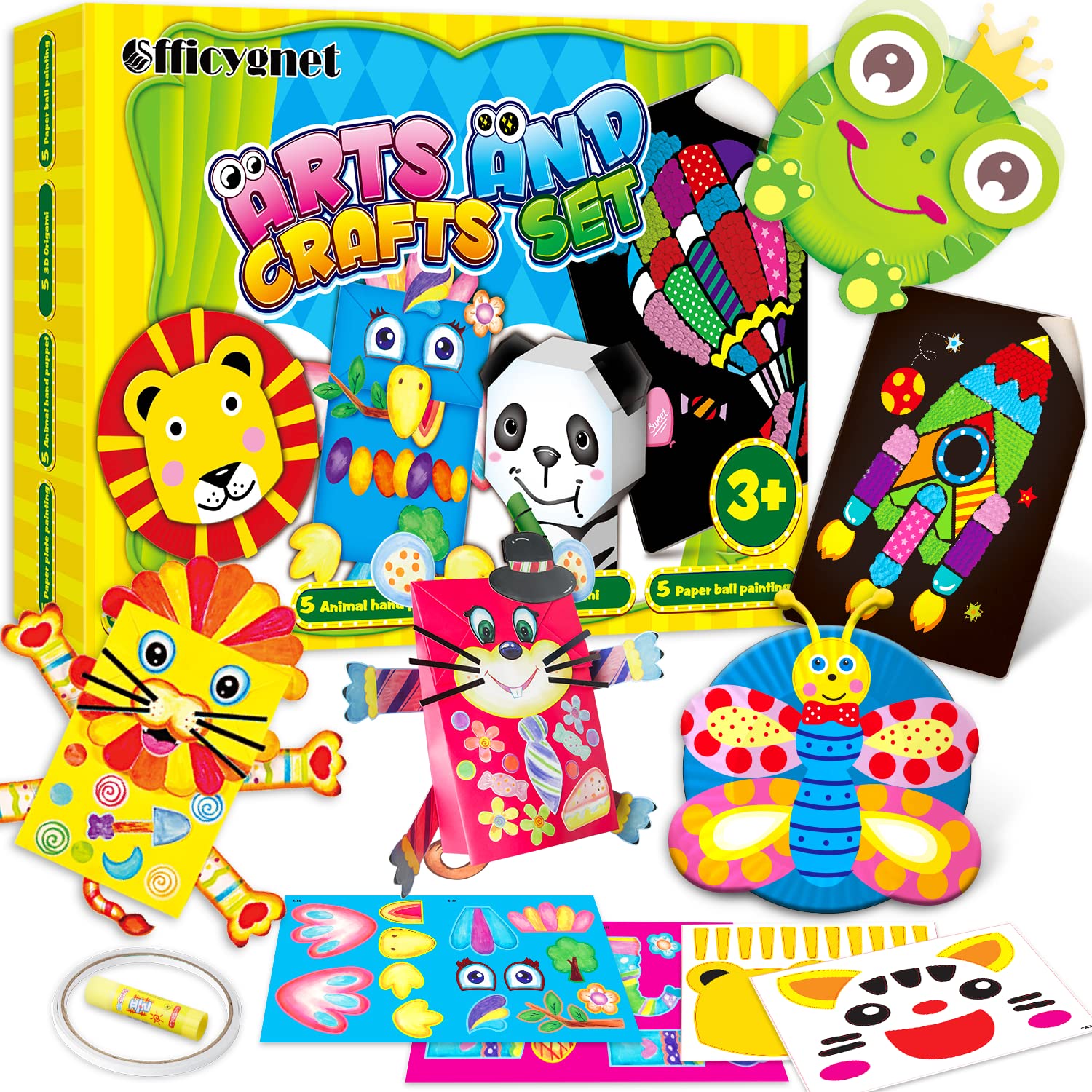Officygnet Arts and Crafts for Kids Ages 3 4 5+, Toddler Craft Kit Toy Gifts for 3-5 Years Old, Fun Preschool Classroom Activity Project for Boy & Girl, Birthday Christmas Crafts Supplies for Kids