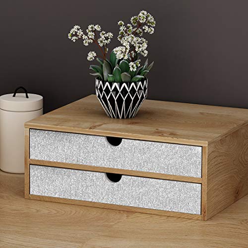 Livelynine 15.8x394 Silver Glitter Wallpaper Peel and Stick Decorative Contact Paper for Dresser Counters Tabletop Desk Crafts Walls Self Adhesive Silver Wall Decor Waterproof Glitter Vinyl Wrap