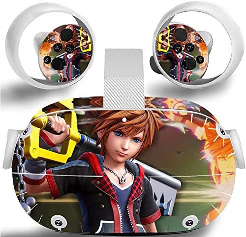 Brave Hearts - Oculus Quest 2 VR Controller Stickers and Headset Vinyl Decal Skin for, Virtual Reality Protective Decal Accessories
