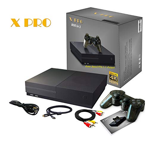 Dosnura 2 Player Retro Handheld Game Console, HD Video Handled Game Console Preloaded 843 Classic Games 4K HDMI TV Output with 2PCS Joystick for a Great Gifi for Game Player