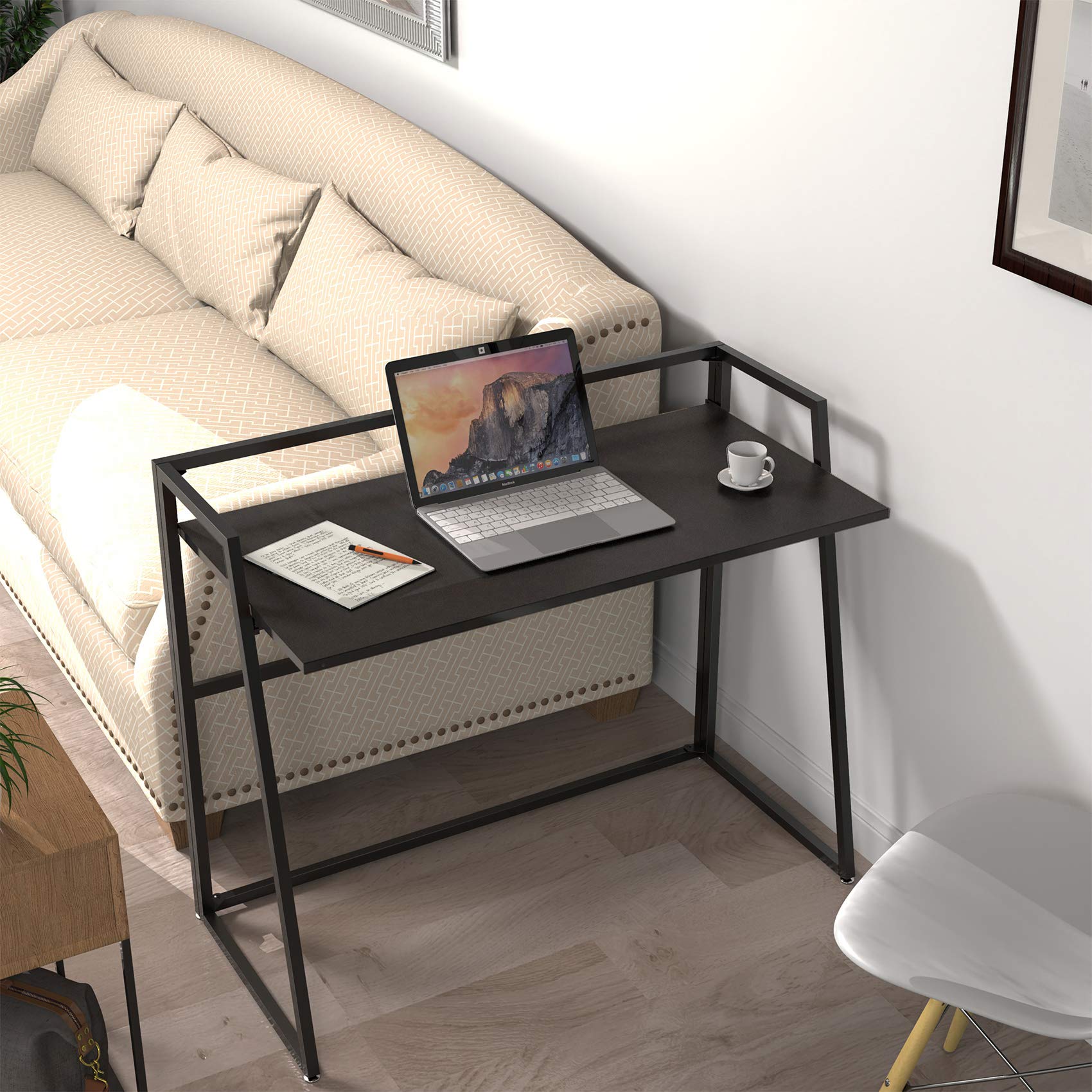 EUREKA ERGONOMIC Folding Desk for Small Spaces Folding Desk Table Fold up Desk no Assembly 41inch Computer Desk Office Table Teen Student Dorm Study Desks, Easy to be Folded Writing, Laptop Working