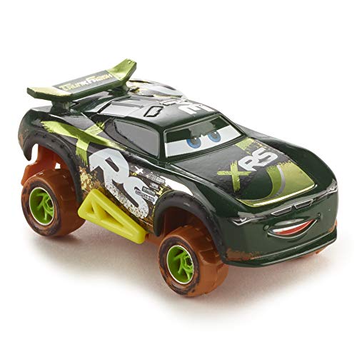 Disney Car Toys XRS Mud Racing Steve Slick Lapage Vehicle 155 Scale Die-Casts, Real Suspensions, Off-Road, Dirt-Splashed Design, All-Terrain Wheels, Ages 3 and up​
