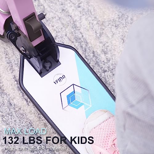 Electric Scooter, Electric Scooter for Kids Age of 6-14, Kick-Start Boost and Gravity Sensor Kids Electric Scooter, 5 Miles Range, LED Light-Up 5" Wheels UL Certified E-Scooter (Pink)