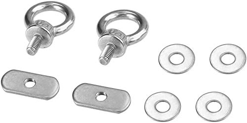 ANTOBLE 2 Pack Kayak Track Mount Stainless Steel Tie Down Eyelet for Bungee Cord Rope Kayak Track Mount Accessories