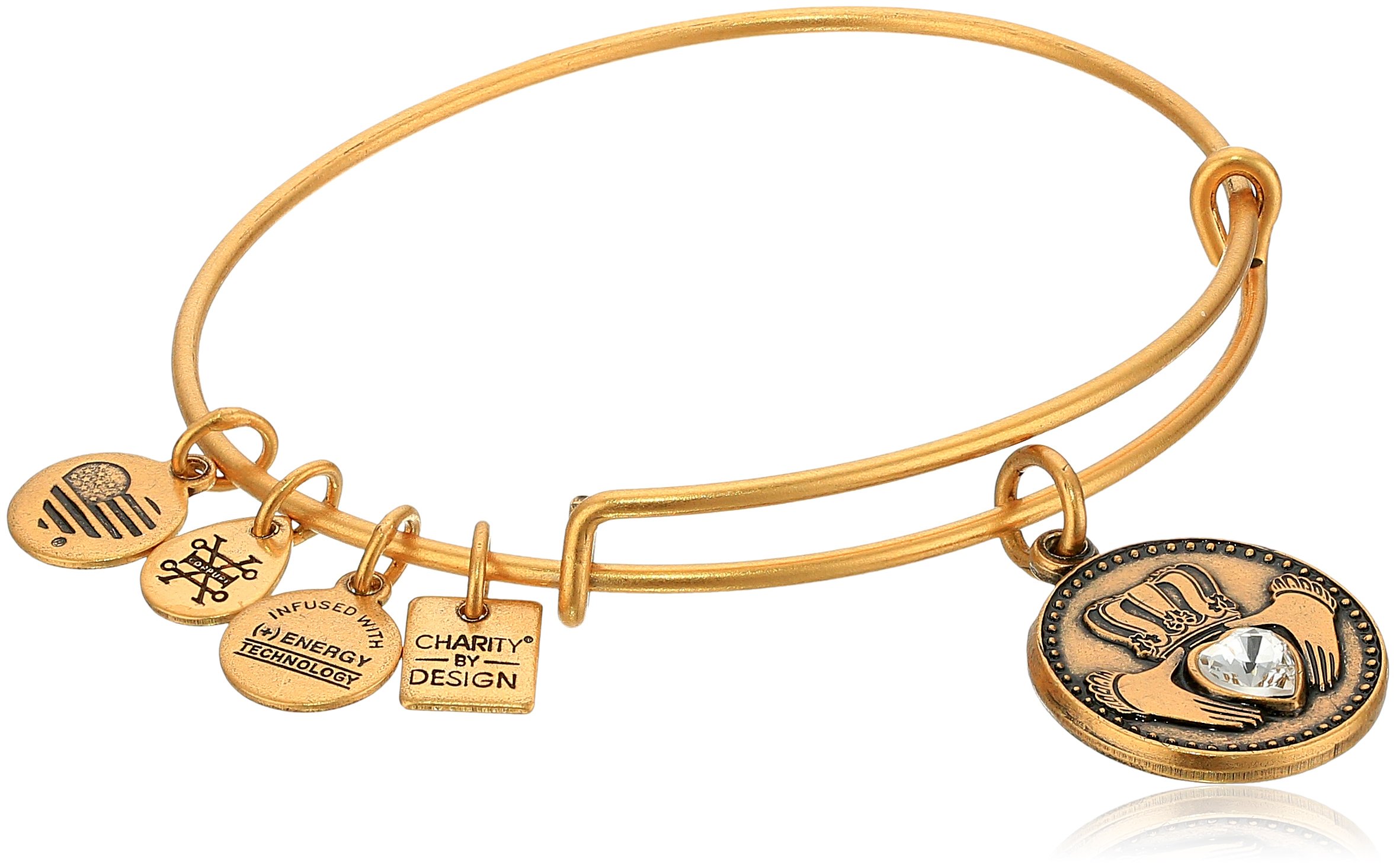 Alex and Ani Claddagh Rafaelian Gold Bangle Bracelet