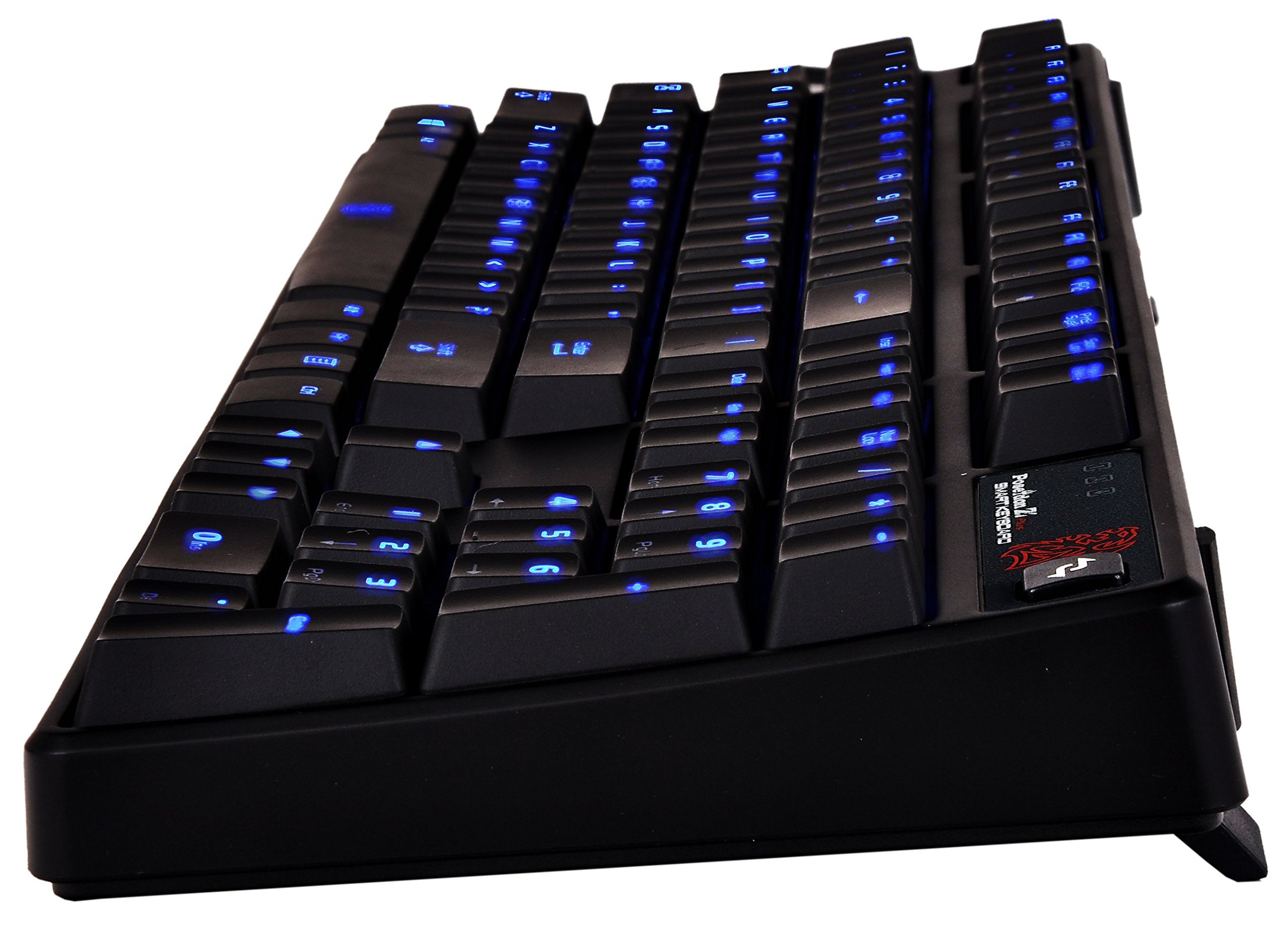Tt eSPORTS Thermaltake Poseidon Z Plus Gaming Performance Monitoring App & Software Blue Switches Blue Backlight Mechanical Gaming Keyboard KB-PZP-KLBLUS-01