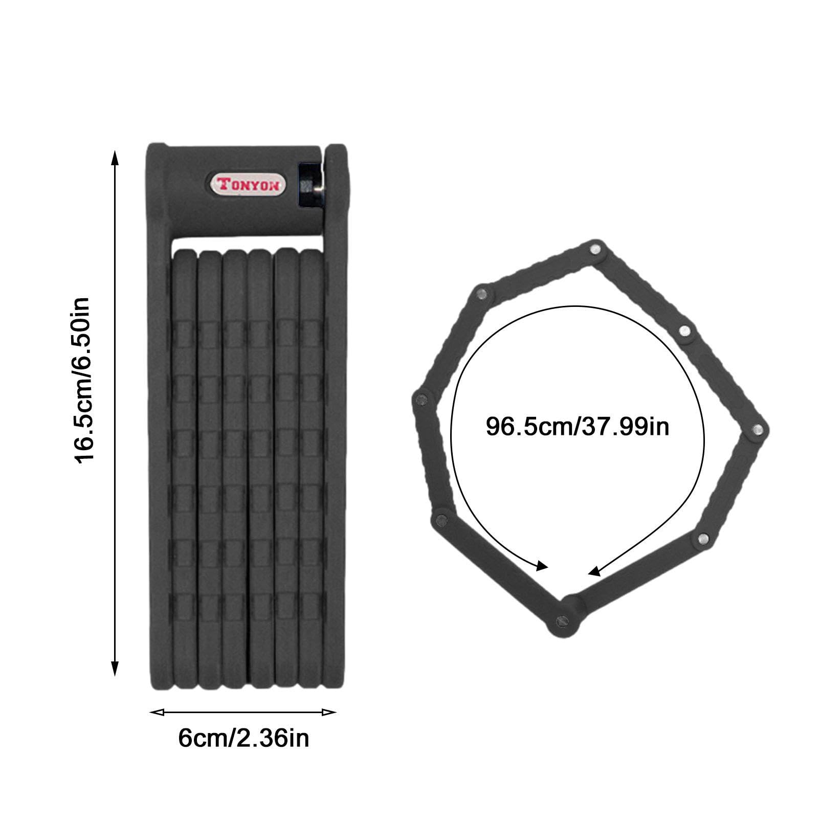 Anti Theft Bicycle Lock, Heavy Duty Foldable Bicycle Lock, Anti Theft Cycle Lock, Compact Disc Brake Bicycle Locks, Rust Proof Mountain Foldable Lock for Scooters Road Bikes and Mountain Bikes