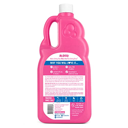 Mr. Bubble Original Bubble Bath - Hypoallergenic, Tear Free Bubble Bath Solution Makes Big Long Lasting Bubbles for Kids, Toddlers and Adults (Pack of 2 Bottles, 36 fl oz Each)