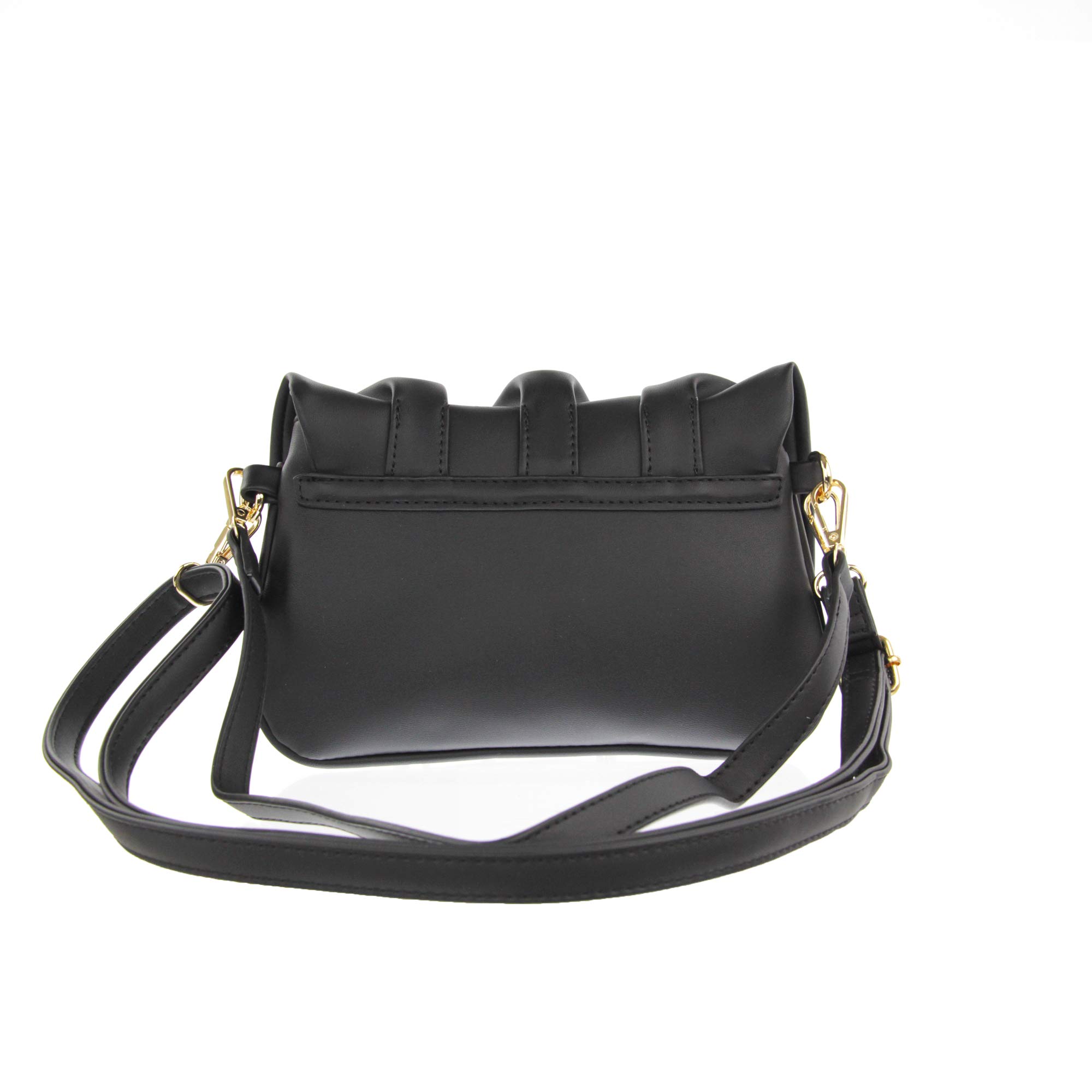 Olivia Miller Women's Faux Leather Ruched Front Flap Cloud Chic Bag Crossbody