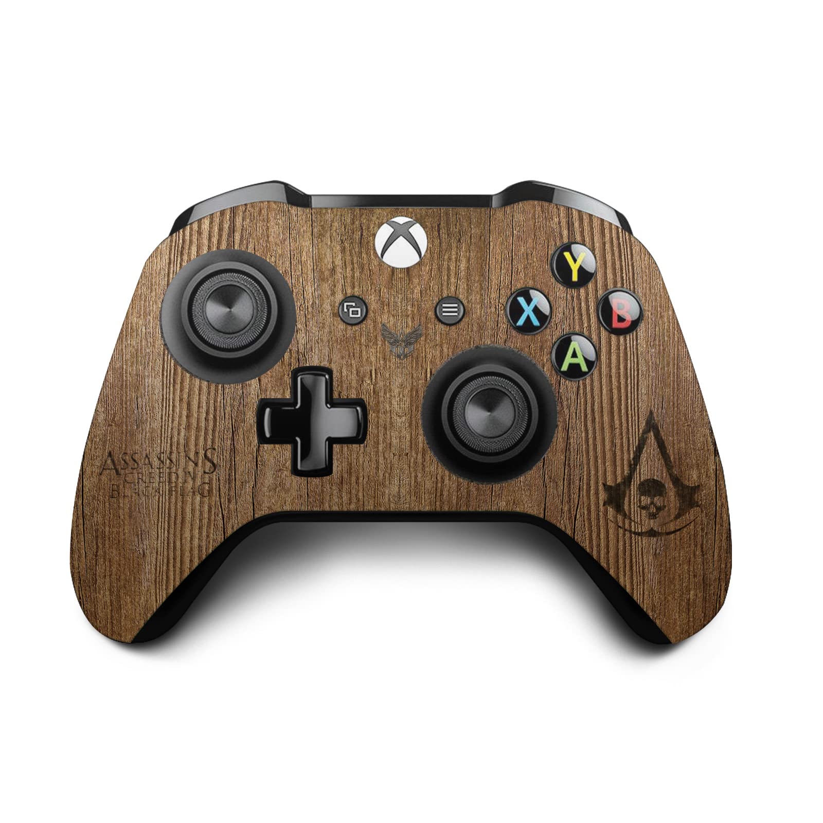 Head Case Designs Officially Licensed Assassin's Creed Wood And Metal Chest Black Flag Graphics Vinyl Sticker Gaming Skin Decal Cover Compatible With Xbox One X Console and Controller Bundle