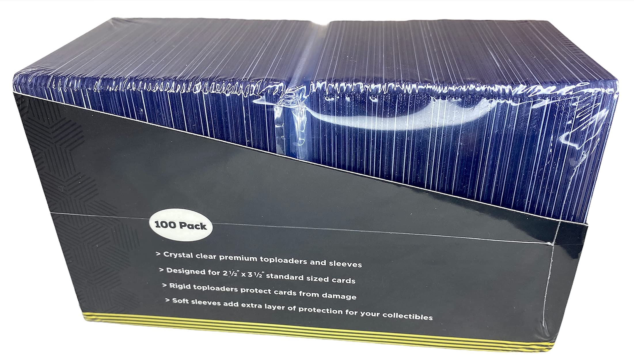 Premium Ultra Clear 3x4 Top Loaders for Cards and Soft Sleeves, Made for Standard Sized 35pt Collectible Cards, Set Includes 100 Toploaders and 100 Penny Sleeves | Premium Guardz