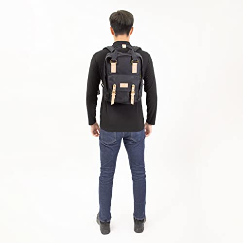 Doughnut Travel Laptop Backpack, Slim Durable Reborn Series Daypack Backpacks, Water Resistant College Computer Bag for Men & Women Fits 14 Inch Notebook(Black)