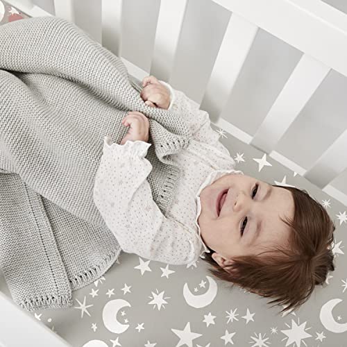 Plushii Crib Sheets for Baby Boys 4 Pack, 28"x 52" Extra Soft Microfiber Crib Sheet Set for Standard Crib & Toddler Mattress Pad, Dinosaur & Elephant & Stars & Navy Blue