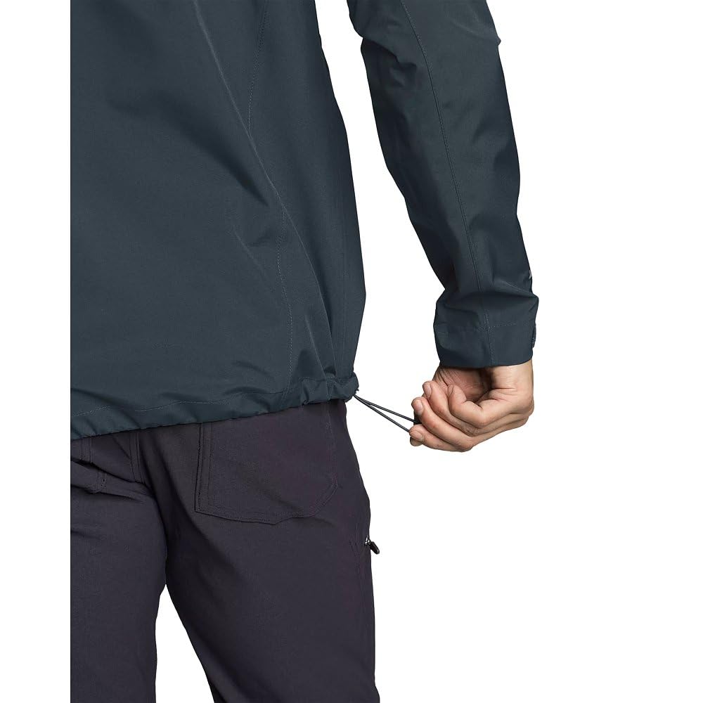 Eddie Bauer Men's Cloud Cap Stretch 2.0 Rain Jacket, Waterproof, Black, Small