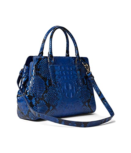 BRAHMIN Ombre Melbourne Small Finley Satchel Blue Viper One Size