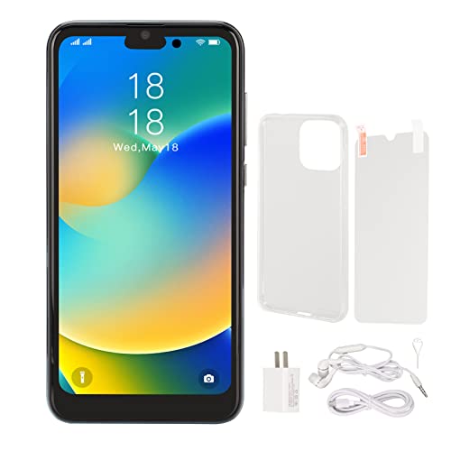 ASHATA I14pro Max Smartphone, Unlocked Android Smartphone GSM Phone Dual SIM Smartphone with 6.1in HD Screen 1GB RAM 8GB ROM 5MP for Android 6.0 2400mAh, Blue