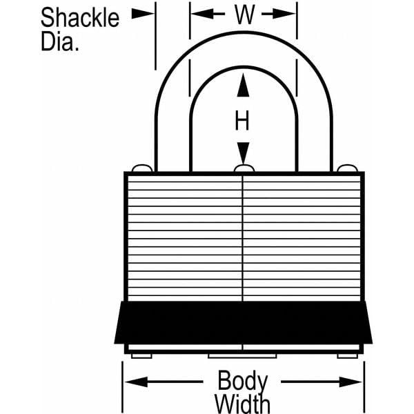 Master Lock 5KA A451 Number-5 Laminated Padlock, 2"