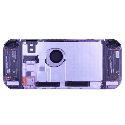BASSTOP [Update Version] DIY Replacement Housing Shell Case Set for Switch NS NX Console and Right Left Switch Joy-Con Controller Without Electronics(Set-Atomic Purple)
