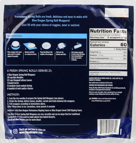Blue Dragon Spring Roll Wrapper oz, 4.7 Ounce