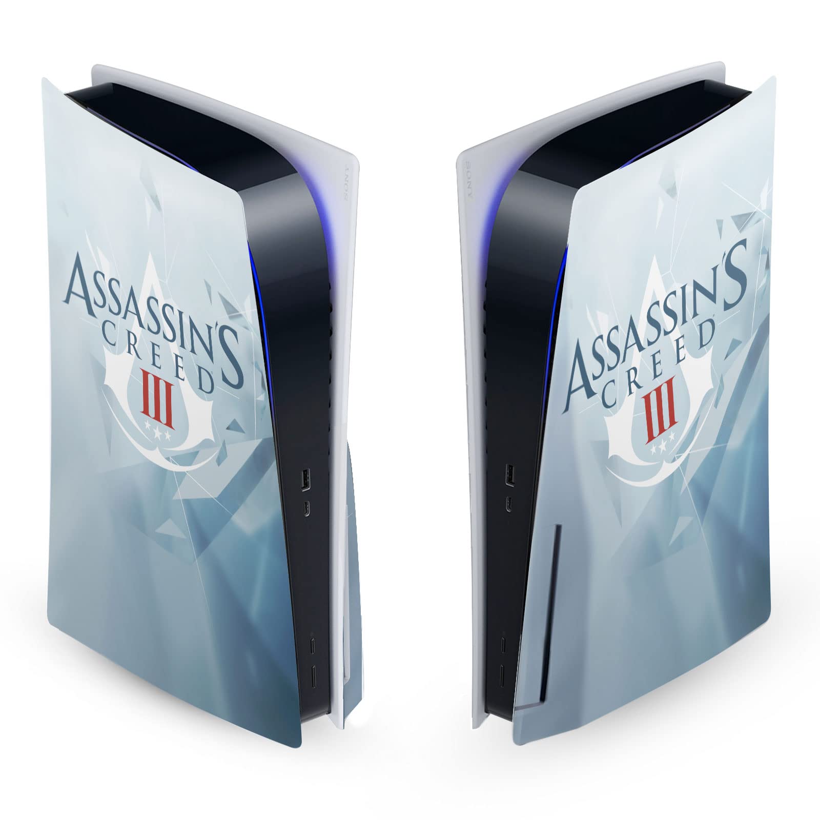 Head Case Designs Officially Licensed Assassin's Creed Animus III Graphics Vinyl Faceplate Sticker Gaming Skin Decal Cover Compatible With Sony PlayStation 5 PS5 Disc Edition Console